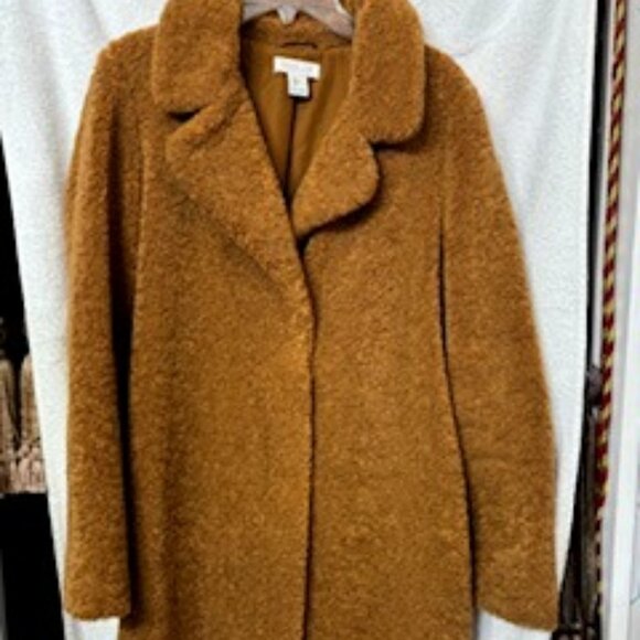 Rachel Zoe | Jackets & Coats | Rachel Zoe Long Faux Poodle Brown Coat ...